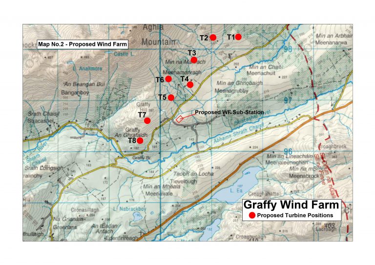 Proposed Turbine Locations - Graffy Windpark